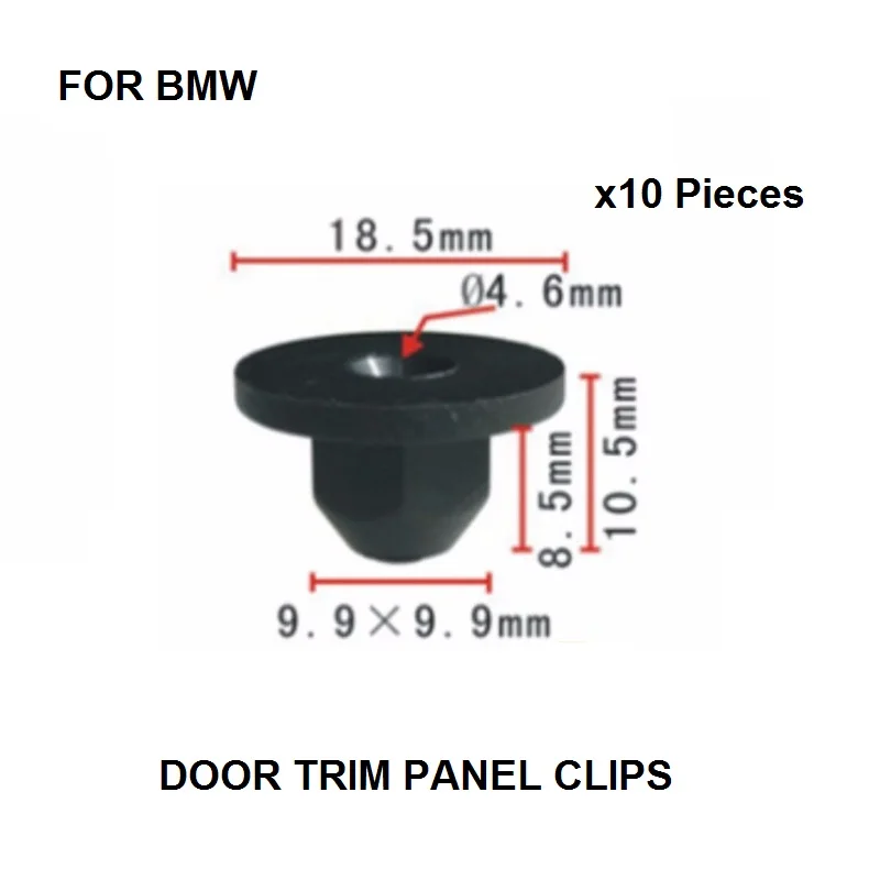 X10 Auto Car Door Trim Panel Clips For Bmw Plastic Nut Car Nylon Clip ...