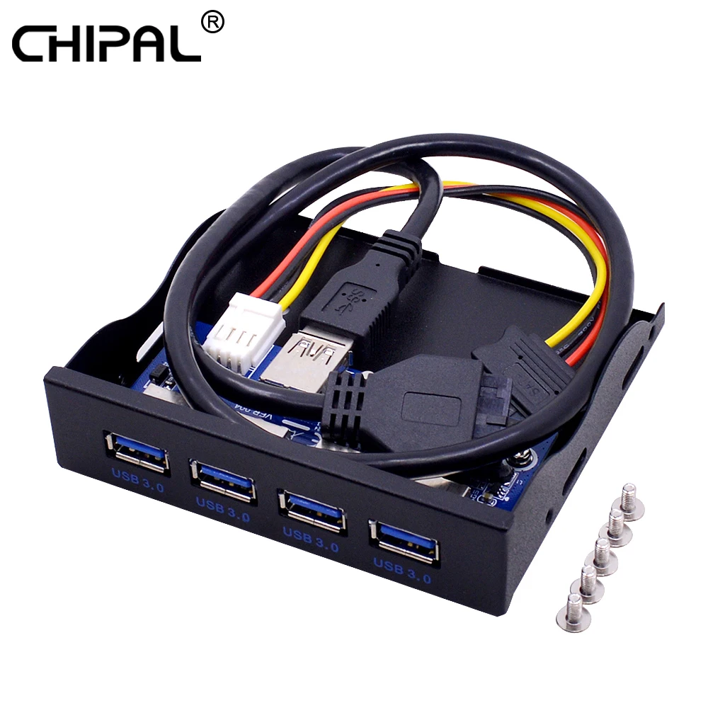 10pcs Front Panel Bracket USB3.0 Bay Internal 4Ports USB 3.0 HUB Combo ...