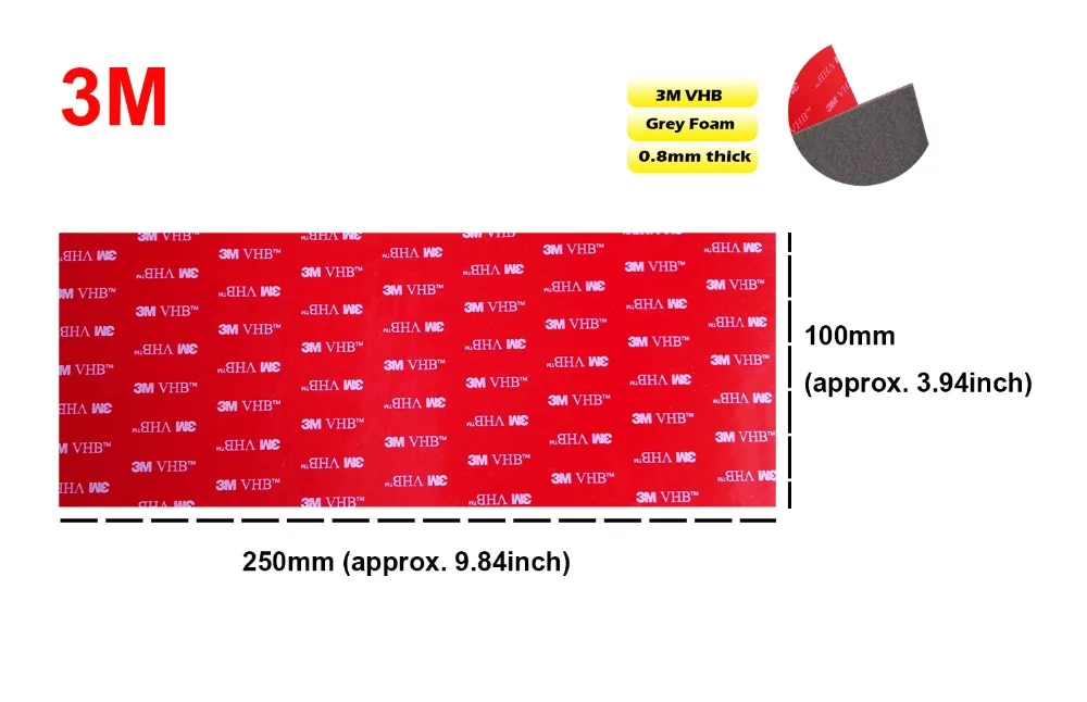 1 sheet Extremely Strong 3M VHB 5608A 100mm*250mm Grey Acrylic Foam Double Sided Adhesive ...