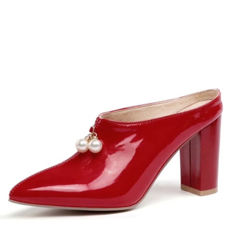 Mules Shoes Women Luxury Designer | Red Luxury Brand Women's Sandals ...