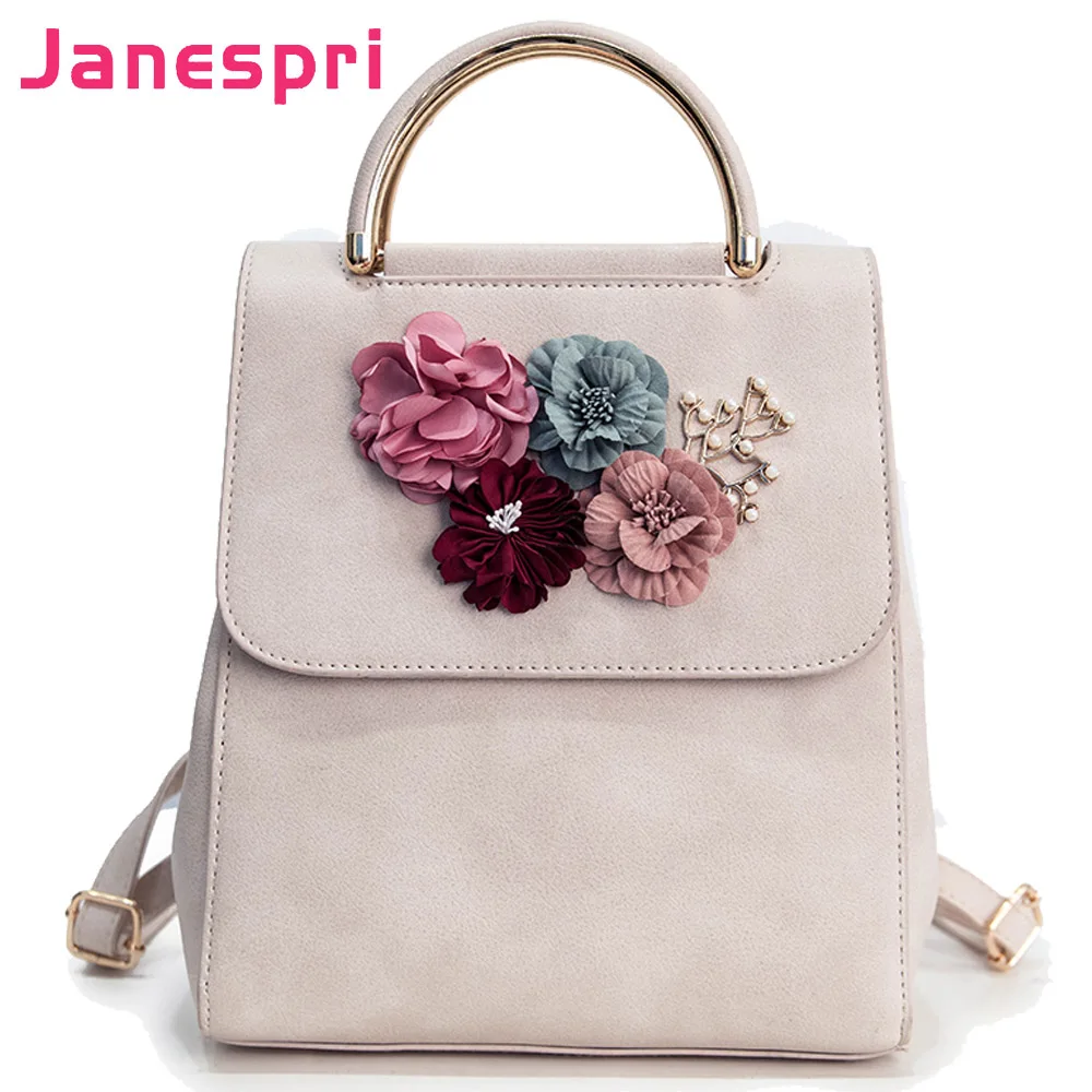 Janespri-Pu-Leather-Top-Handle-Women-Backpack-Female-Japan-Korean-Style ...