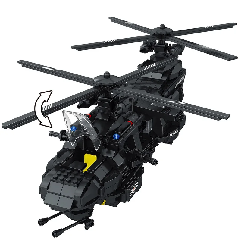 SWAT Team Helicopter Large Building Blocks Sets with Minifigures ...