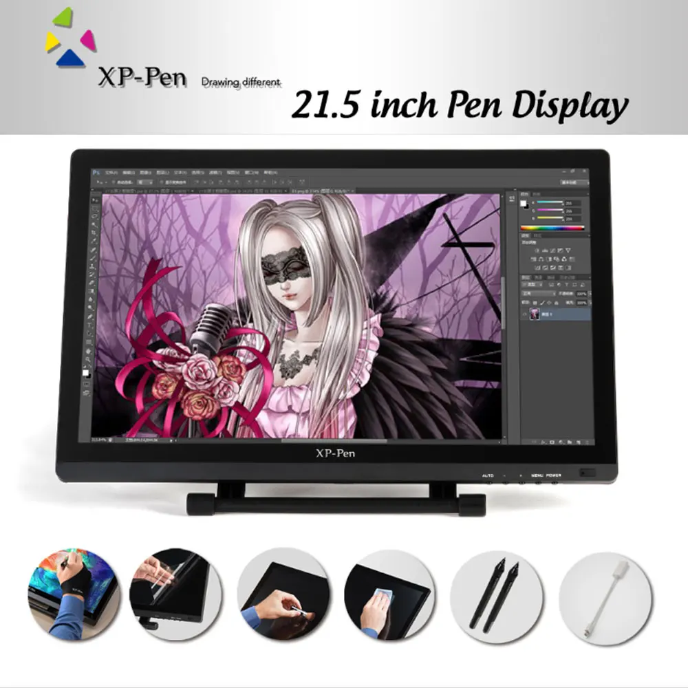 XP Pen 22" HD IPS Graphics Drawing Display Painting Screen Dual Monitor ...