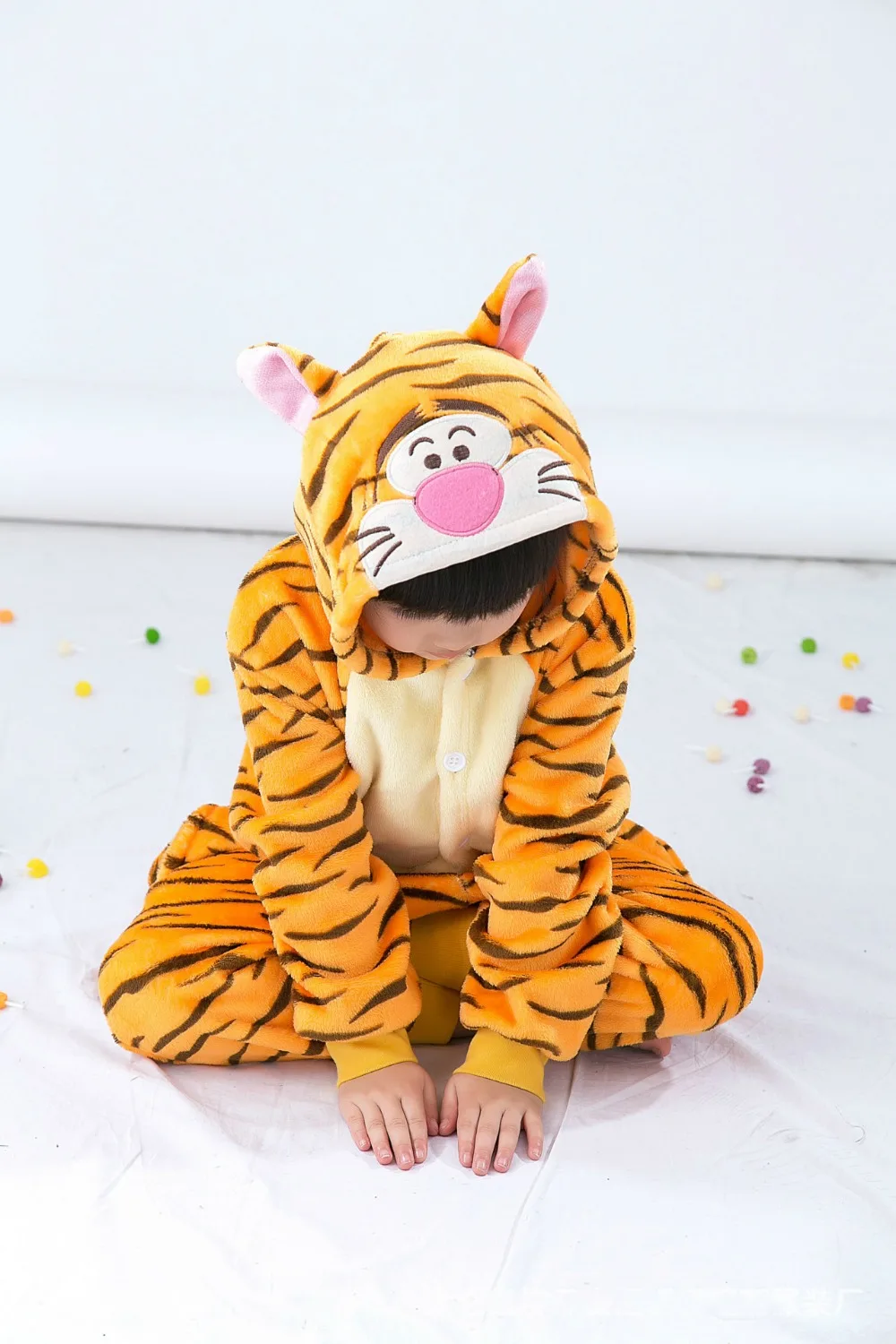 Animal Cute Cartoon Angry Tigger Children Unisex Onesie Kids Tiger ...