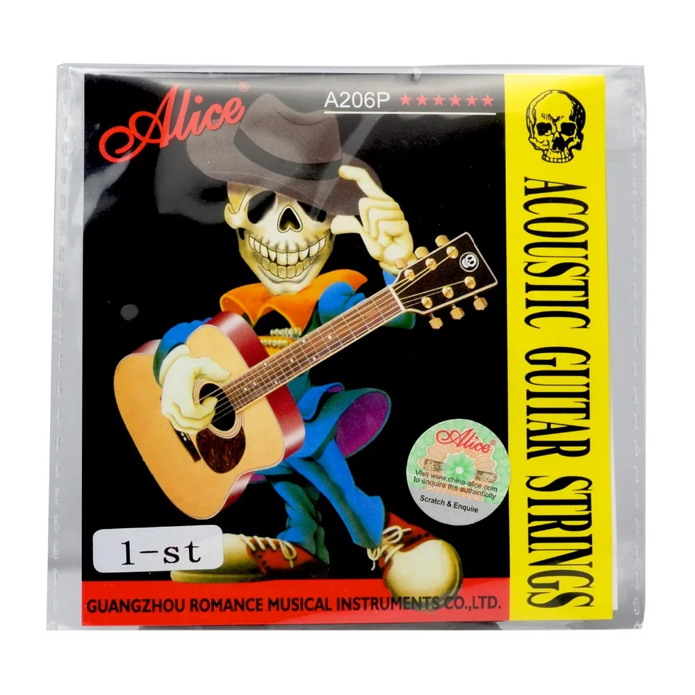 Alice Acoustic Guitar E 1st Strings 011 inch Plastic Ball End Steel ...