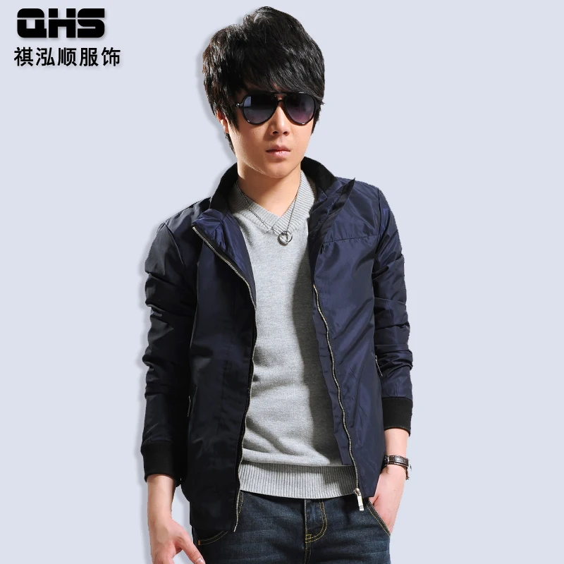 Spring and autumn men's clothing outerwear thin male YISHION slim ...
