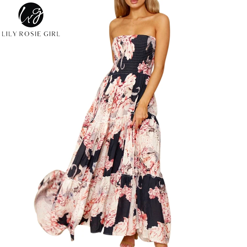 Buy Lily Rosie Girl Boho Pink Floral Print Ruffles