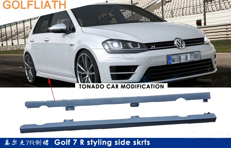 GOLFLIATH R STYLE unpainted ABS racing car bodykit side skirts for ...