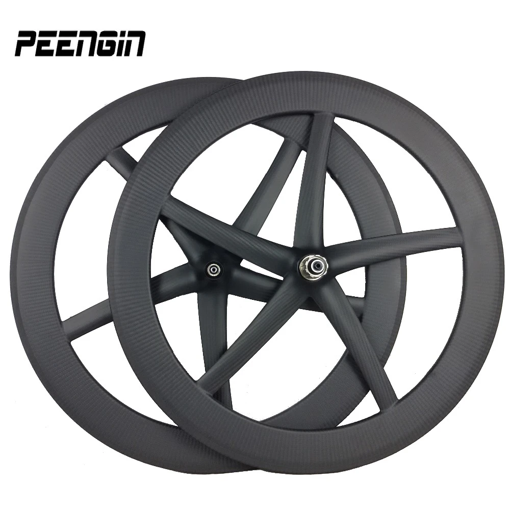 Carbon Five Spoke Starfish Track Wheel Set Integrated 5 Spoke Wheels ...