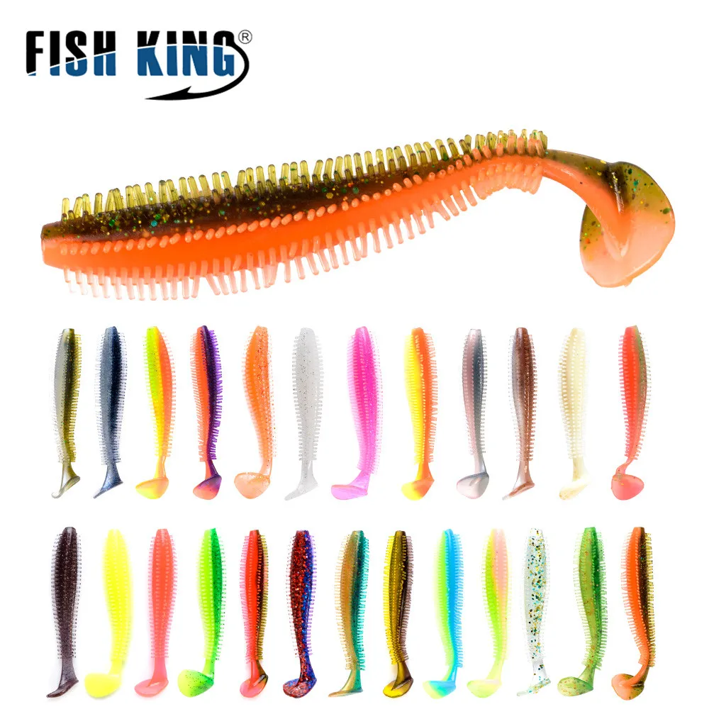 FISH-KING-9-12cm-Silicone-Bait-Smell-Soft-Fishing-Lure-4-5pcs-Jigging ...