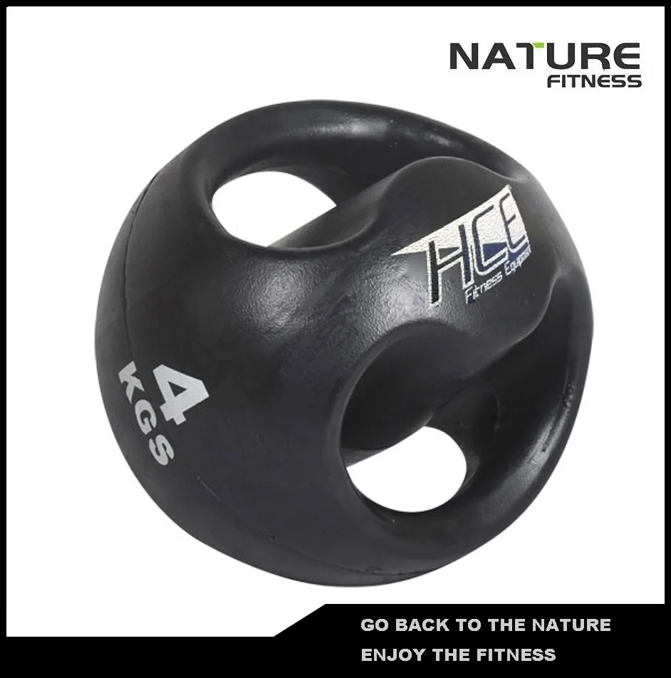 4kgs Double Grip Handles Medicine Ball /Core Ball For Strength Training ...