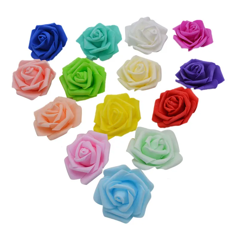 30pcs - F13 violet - Roses artificielles en mousse PE de grande taille ...