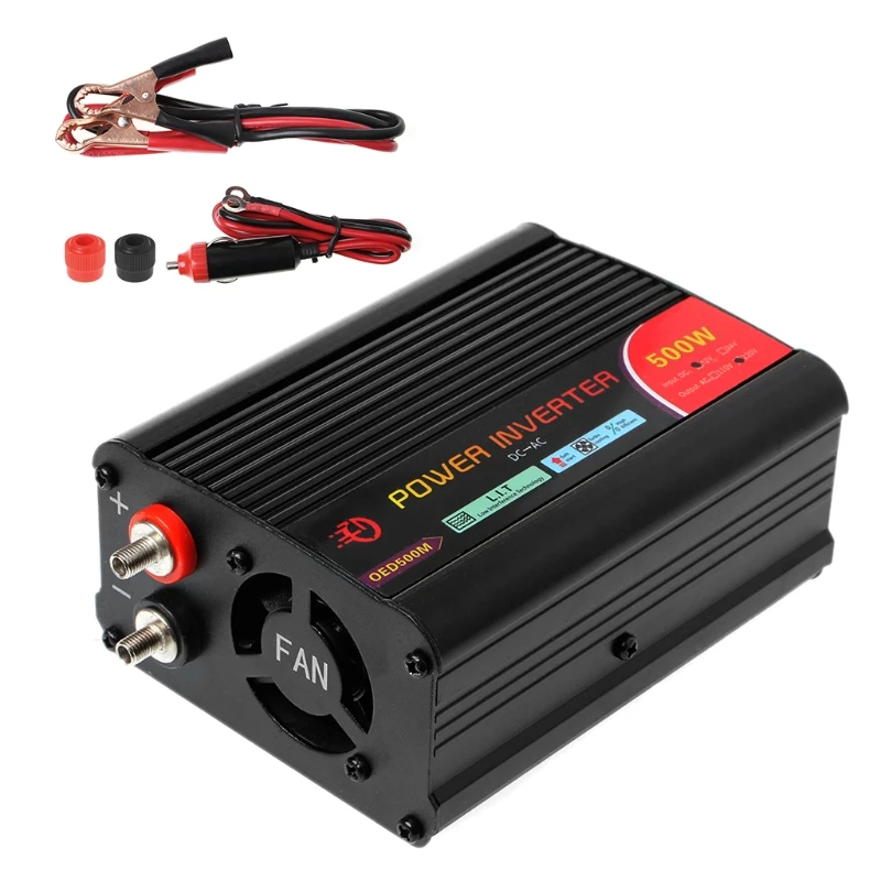 New 1 Set Multifunction Auto Car 500W Power Inverter DC 12V to 220V AC ...