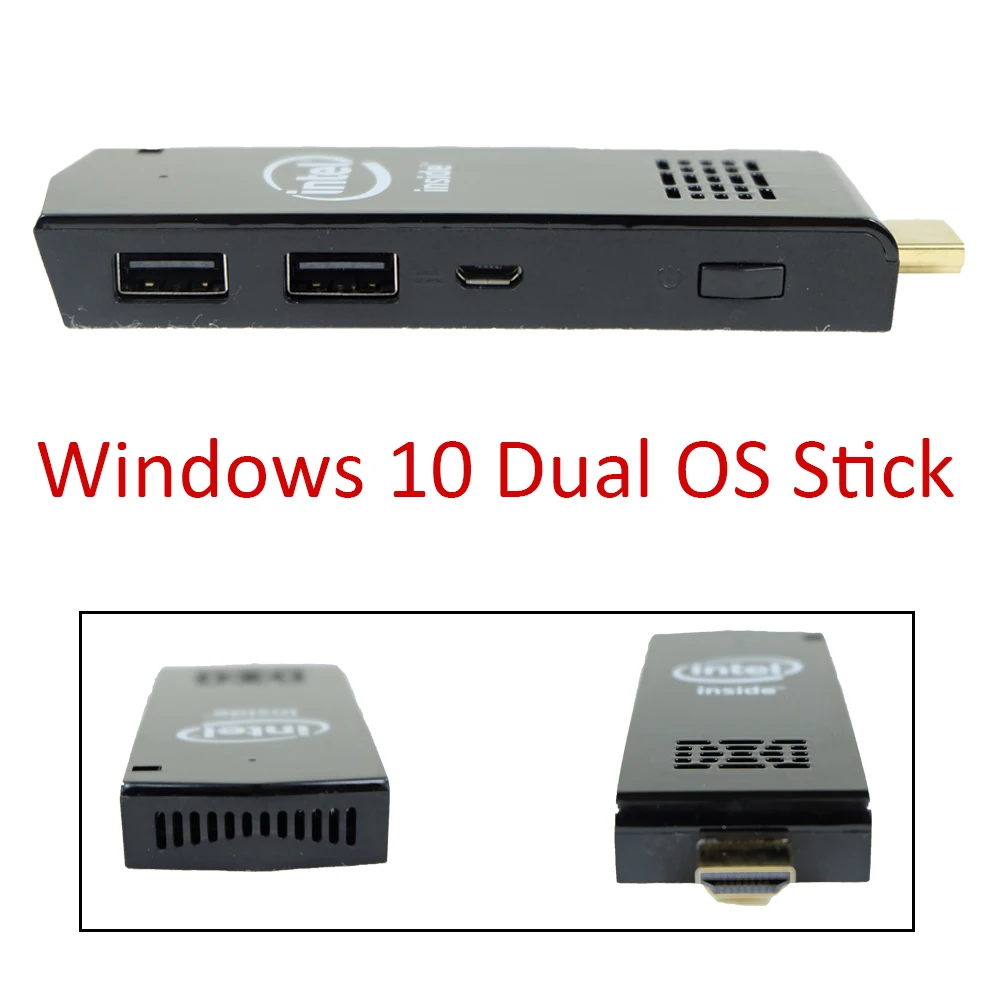 Wintel W5 dual core Windows stick Windows 10 Android 4.4 Atom ...