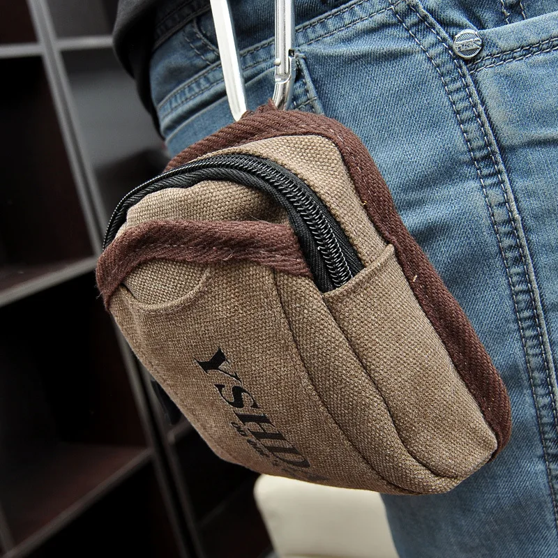 Vintage-small-mini-Canvas-Hanging-waist-bags-pouch-men-women-Letter ...