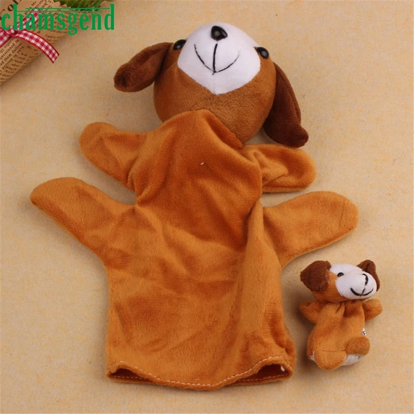 Caliente 2 uds perro suave marioneta de dedo de animal bebé infantil ...