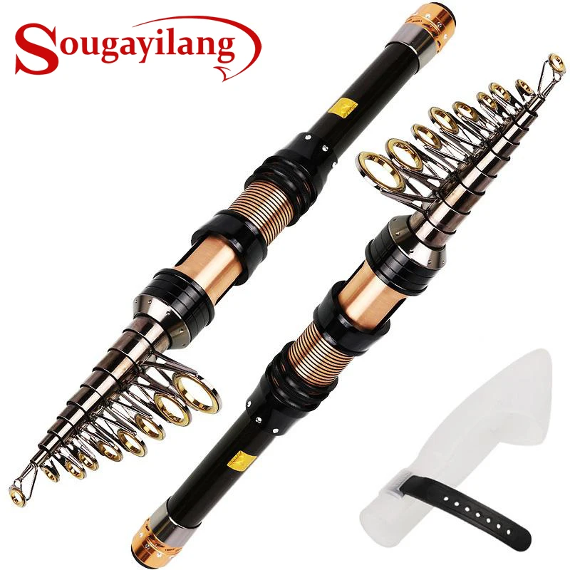 Sougayilang Telescopic Fishing Rod Mini Fishing Rod 1.3 2.4m Portable ...