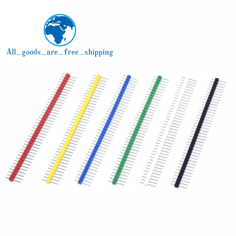 10pcs 40 Pin 1x40 Single Row Male 2.54 Breakable Pin Header Connector ...