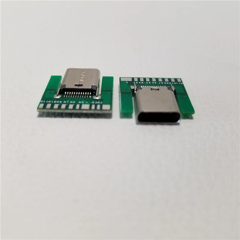 USB 3.1 Type C Female Plug C-chip SMT Connector with PCB Solder Socket ...