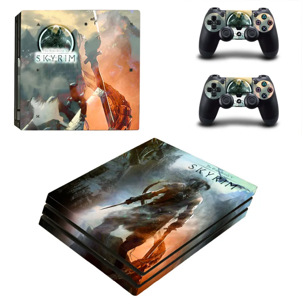 Elder Scrolls V Skyrim PS4 Pro Skin Sticker - ConsoleSkins.co