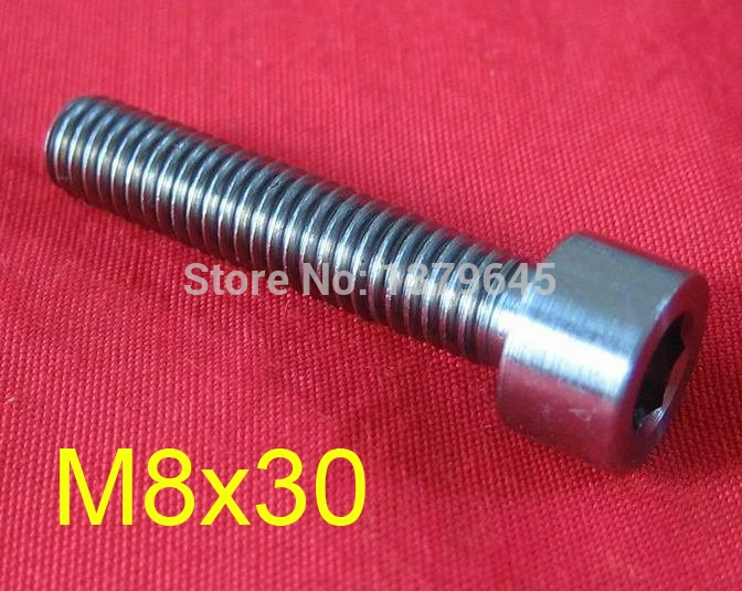 New 20pcs GR2 Titanium Ti Bolt M8 thread 30mm length M8*30 M8x30 ...