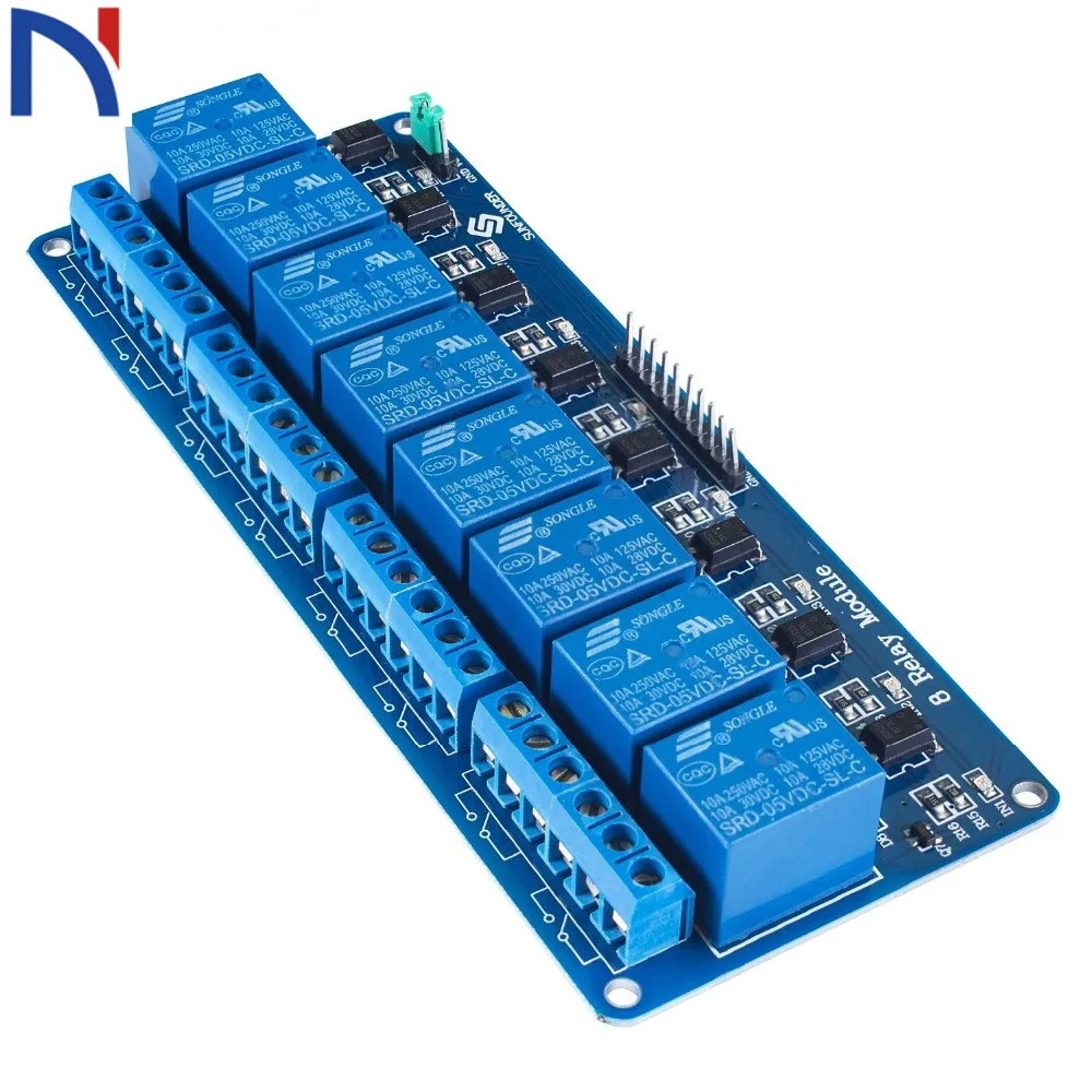 DC 5V 8 Channel Relay Module DC5V Low Level for SCM Household Appliance ...