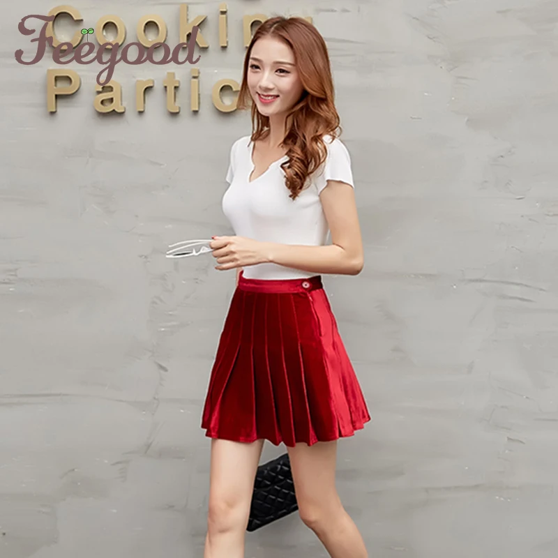 Vintage Retro Cotton Skirt Ladies Elastic Casual Autumn Womens Mini Short Skirts New Arrival