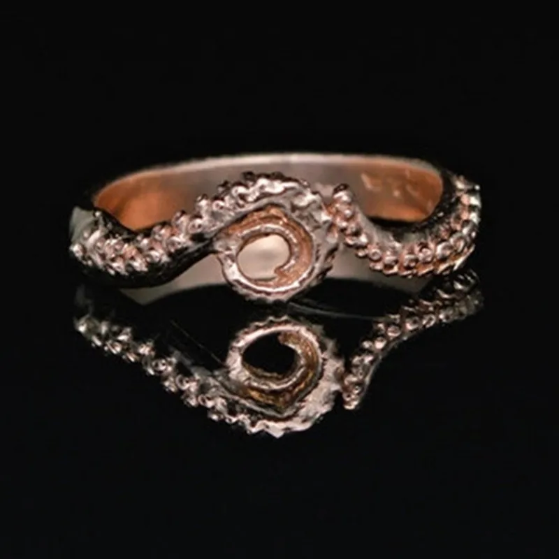 Whosale Octopus Ring Wedding Band Tentacle Rose gold Octopus Rings ...