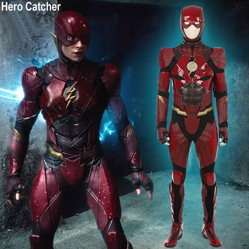 Héroe Catcher alta calidad rojo Flash disfraz de la Liga de la justicia ...