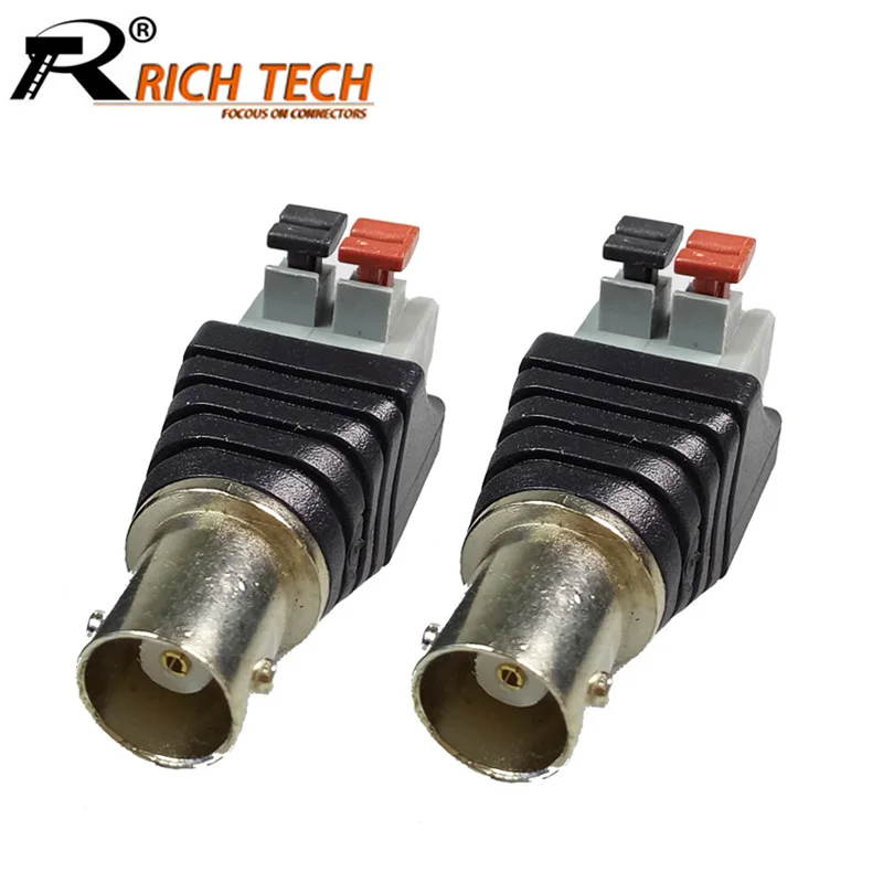 100pcs/lot BNC Jack Terminal Camera CCTV BNC Female UTP Video Balun ...
