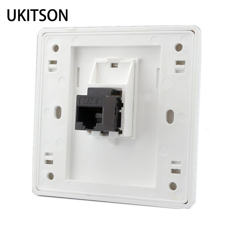 Female To Female Cat6 Rj45 Lan Faceplate 86x86mm Internet Plug Outlet ...