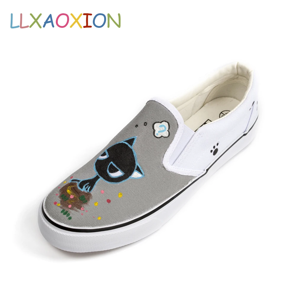 2016 cat cartoon shoes kids sneakers painted children shoes arts and ...