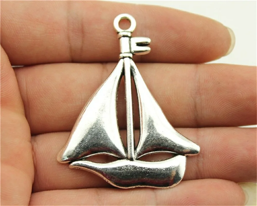 WYSIWYG 2pcs 49x39mm Big Sailboat Charm Pendants For Jewelry Making wysiwyg-2pcs-49x39mm-big-sailboat-charm-pendants-for-jewelry-making