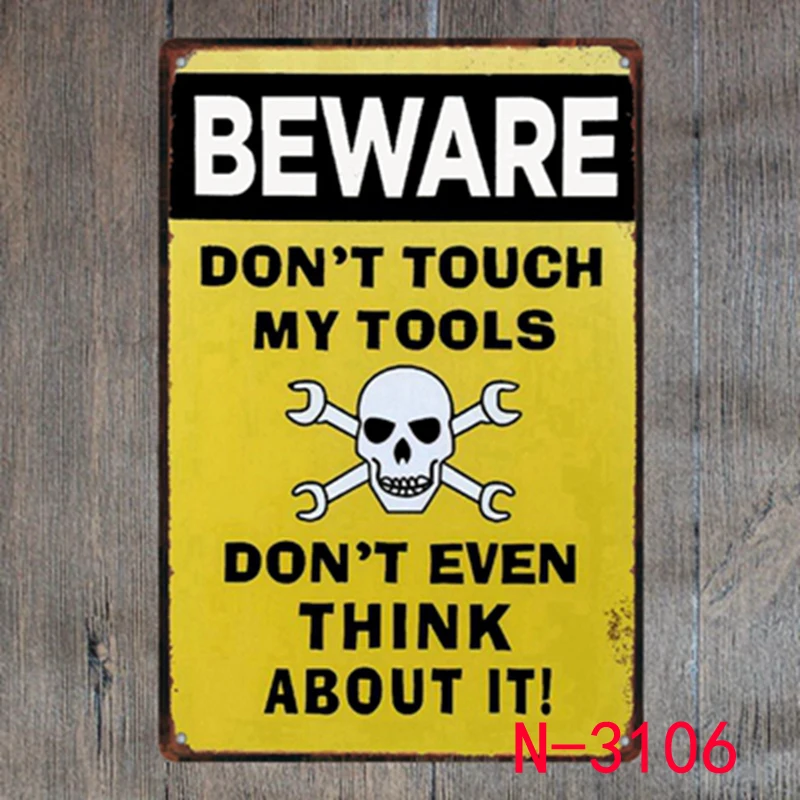 BEWARE DON'T TOUCH Vintage Retro Metal Iron Painting Signs Poster ... BEWARE DON'T TOUCH Vintage Retro Metal Iron Painting Signs Poster ...