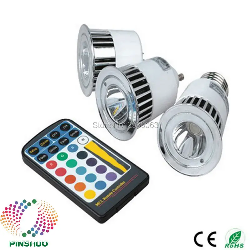 (60 unids/lote) 3 años de garantía 3W 5W bombilla LED con mando a ...