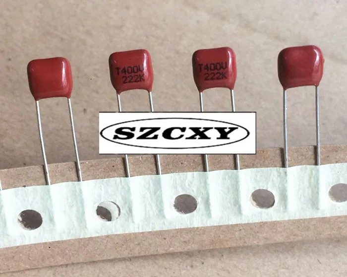 50PCS-new-400V-222K-2-2nF-2200pF-CBB-polyester-film-capacitor-Pin-pitch ...