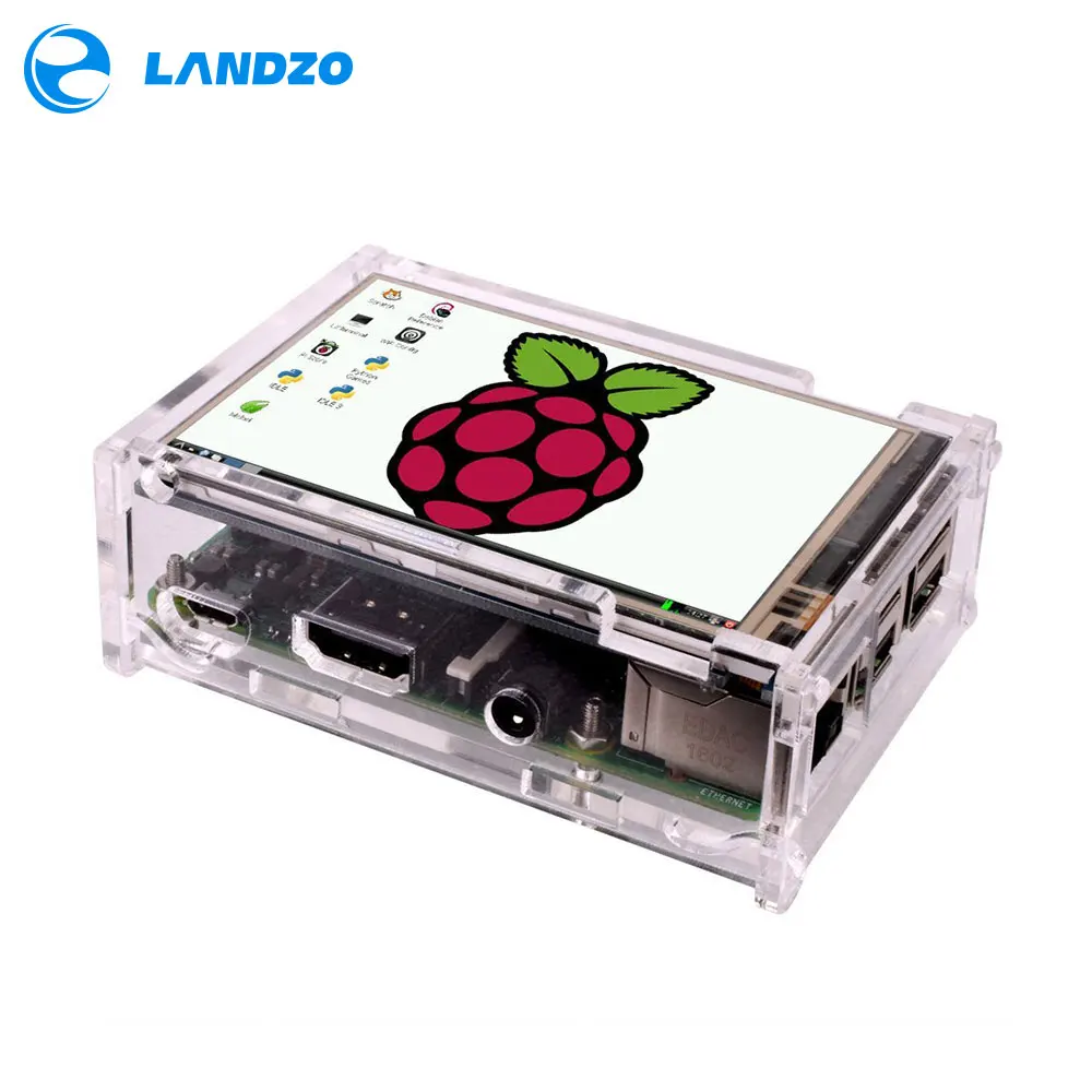 Raspberry Pi 3 Transparent Acrylic Case for 3.5 inch Touchscreen ...