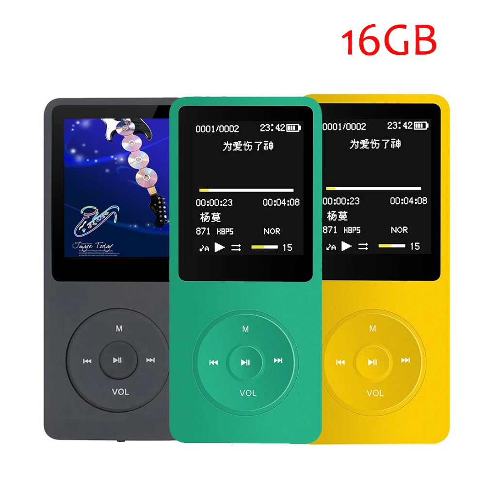 Mp4 player 16GB 100H fm radio video player Lossless Music HIFI sound ...