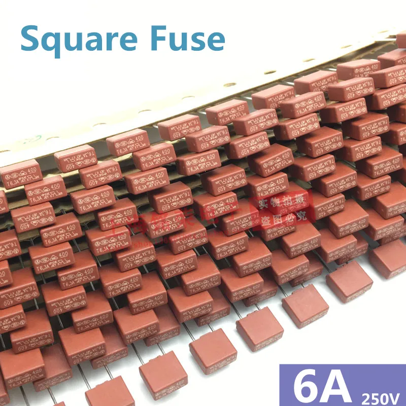 Square fuse 6.3A 250V 392 Square plastic fuse T6A LCD TV power board ...