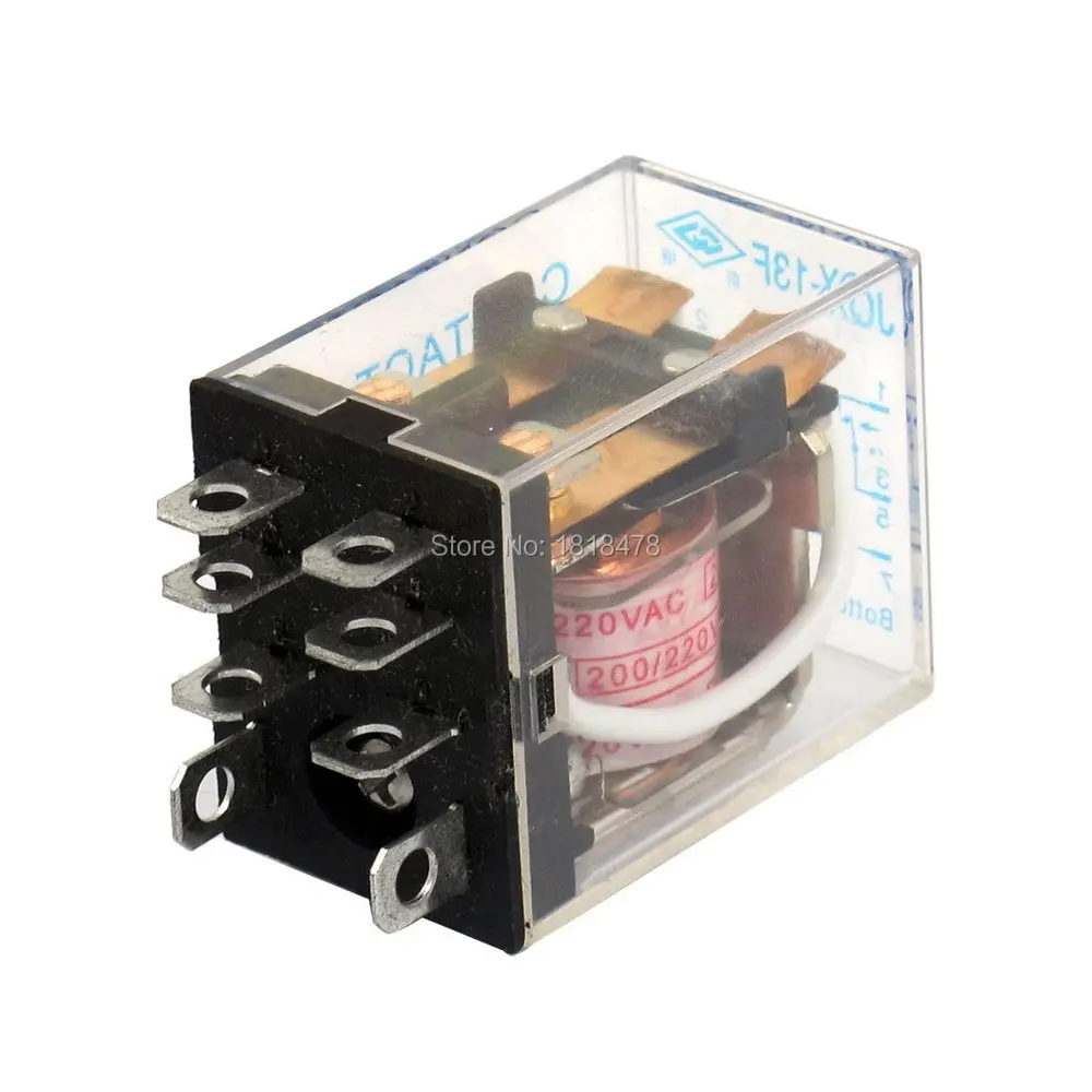 JQX 13F ac 220v bobina 8 pinos dpdt relé de potência 10a vac 28vdc|power relay|relay 10a220v ...