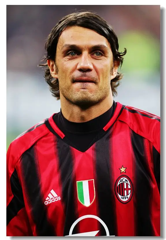 Paolo MALDINI futebol futebol Poster parede seda Poster 36 x 24 30 x 20 ...