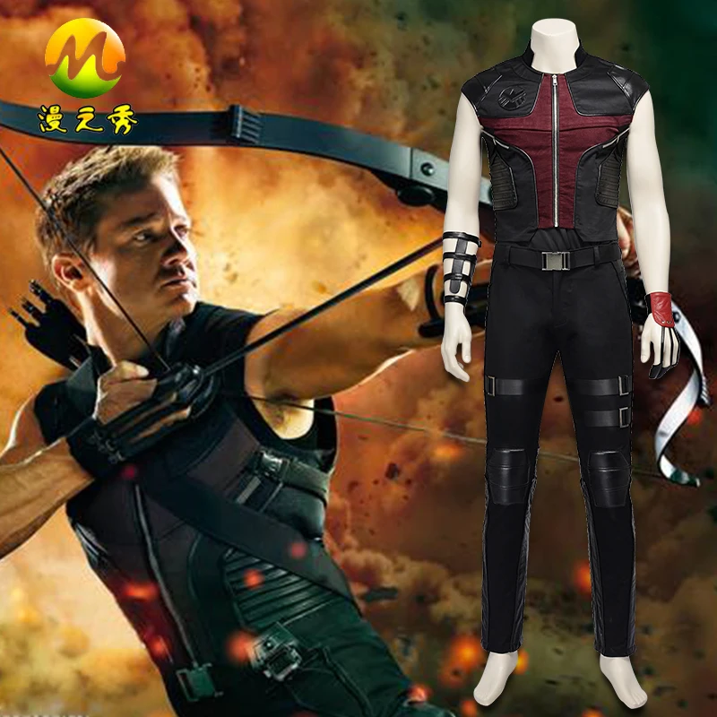 Hot Movie The Avengers Hawkeye Cosplay Costume Halloween Carnival