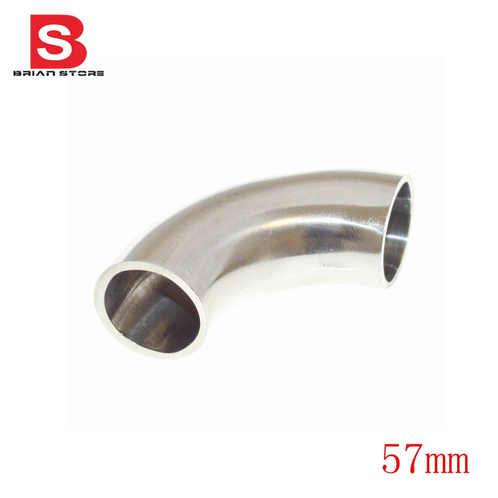 57mm OD Elbow 90 Degree Sanitary Welding Elbow Pipe Connection Fittings ...