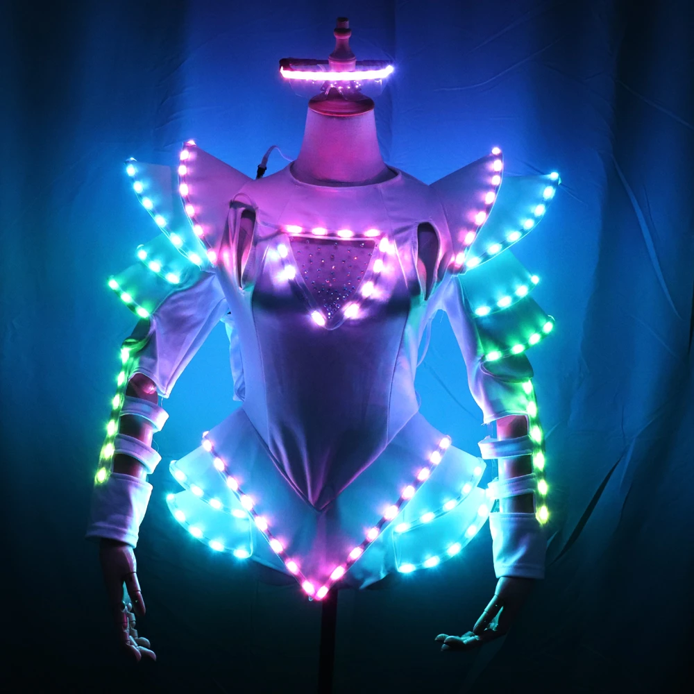 New Arrival Bride Light Up Luminous Clothes Led Costume Ballet Tutu Led ...