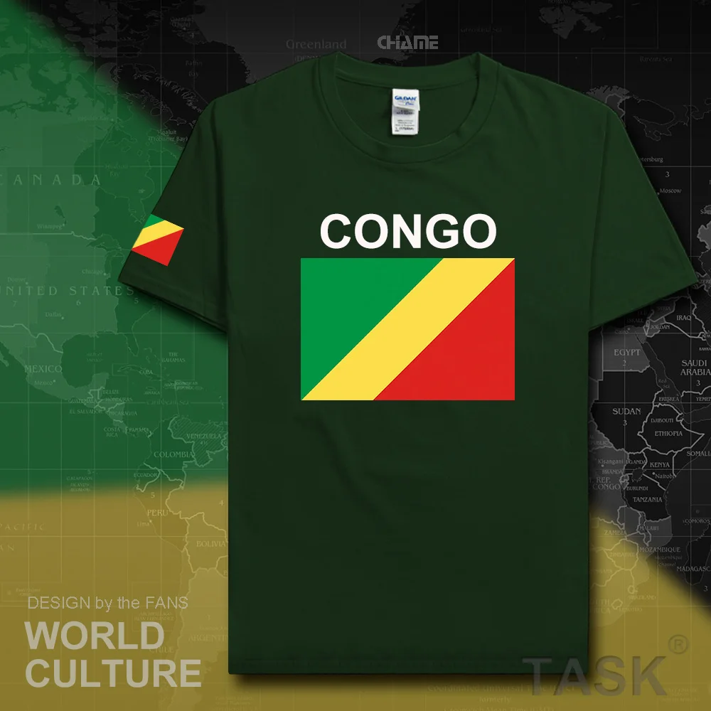 Congo Republic men t shirt 2019 เสื้อ nation เสื้อยืดทีมผ้าฝ้ายเสื้อยืด ...