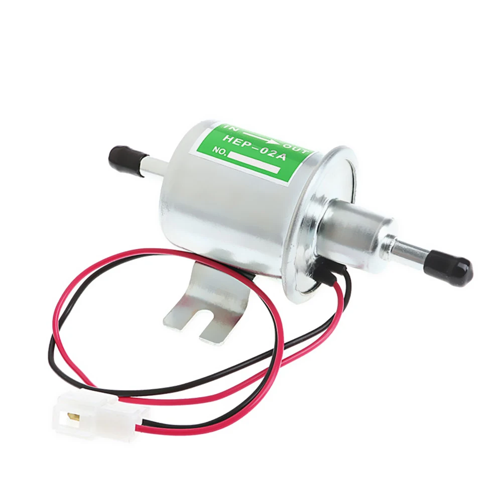 Universal Metal Solid Gasoline Petrol 12V Inline Vehicle Electric Fuel ...