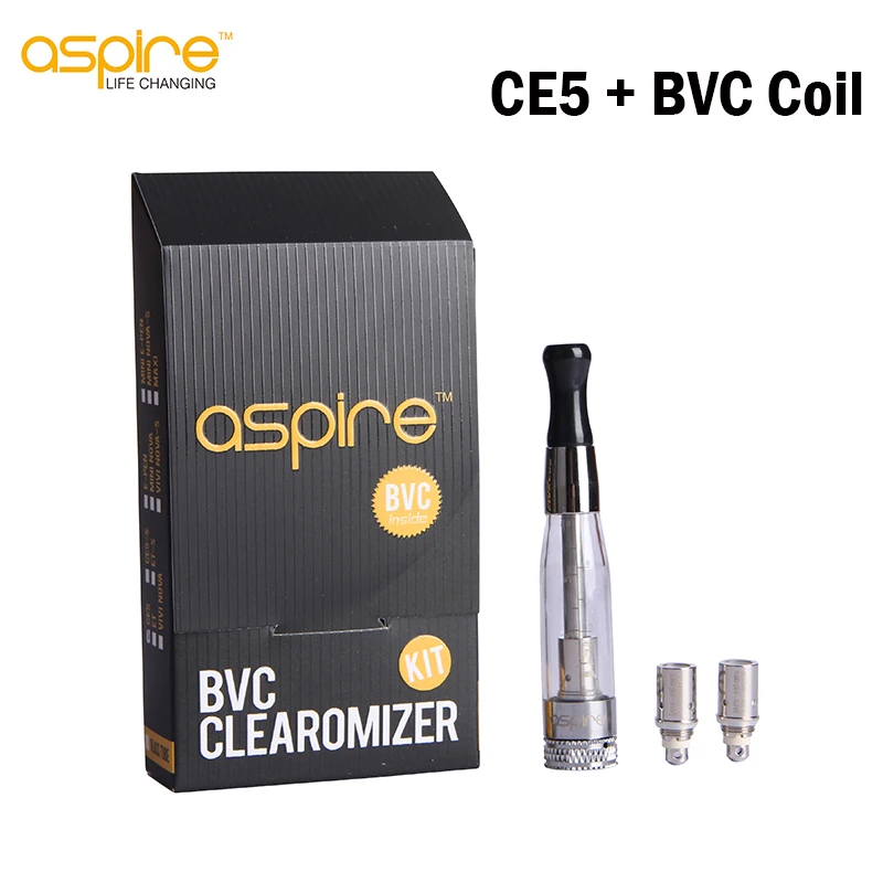 Original Aspire CE5 BVC Clearomizer 1.8ml Capacity E cigarette Tank 1 ...