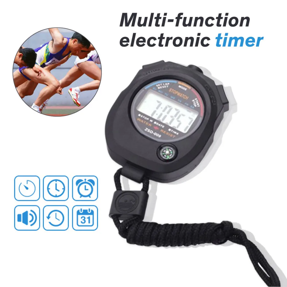 LCD Digital Sports Stopwatch Chronograph Counter Timer Handheld Sports ... LCD Digital Sports Stopwatch Chronograph Counter Timer Handheld Sports ...