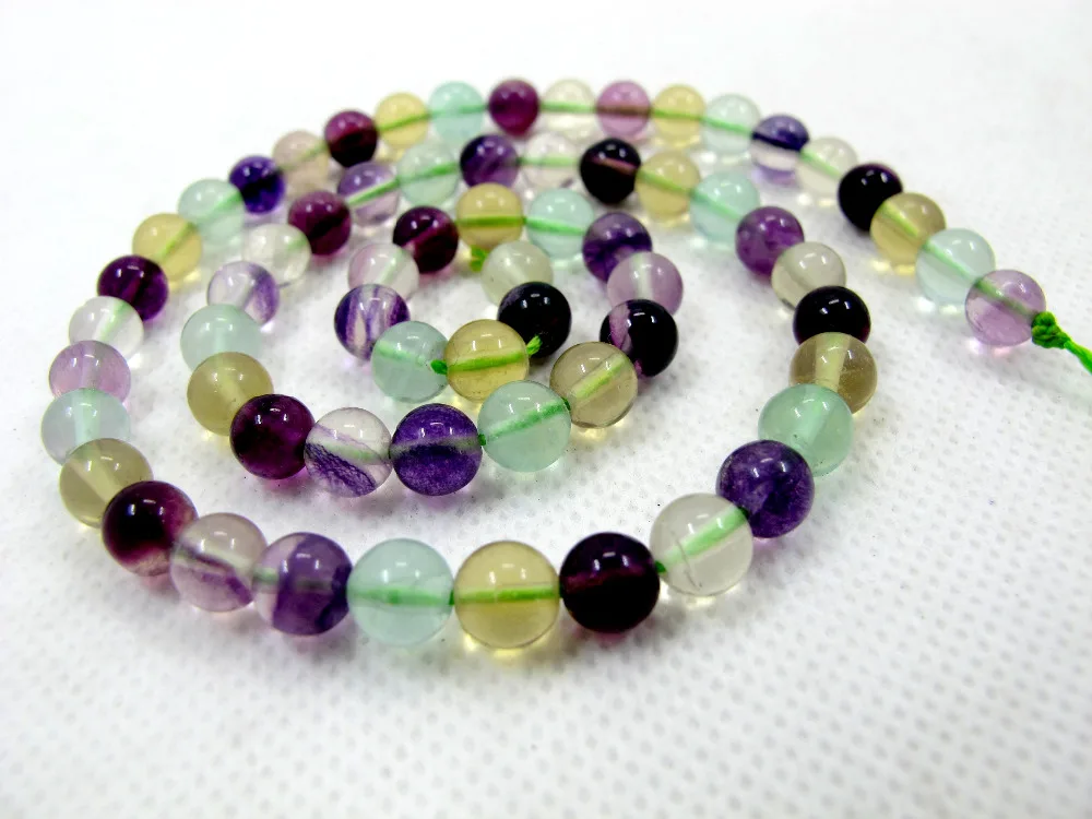 100% Natural Rainbow Fluorite Gem Stone Jewelry Loose Bead 6mm Round ...