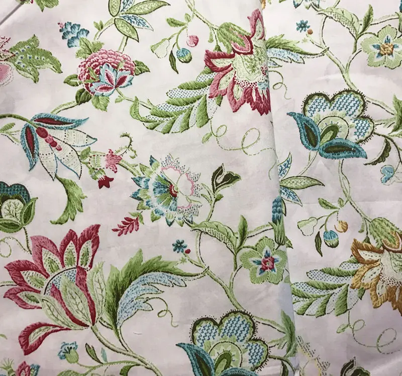 Aliexpress.com : Buy Shabby Chic 100% Cotton Leaves and Floral Printed ...